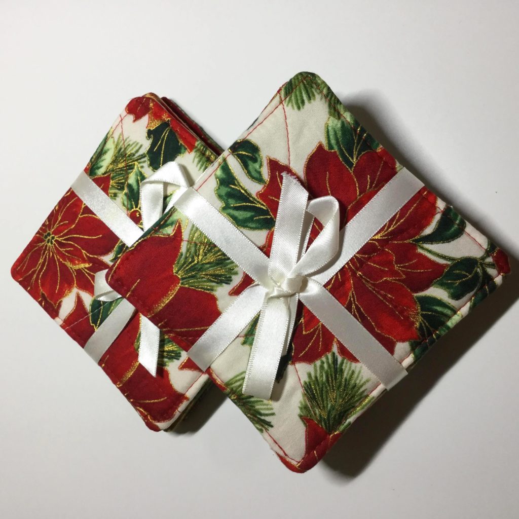 Quilted Festive Coasters – Set of 8 – Chain Bay Sewcraft
