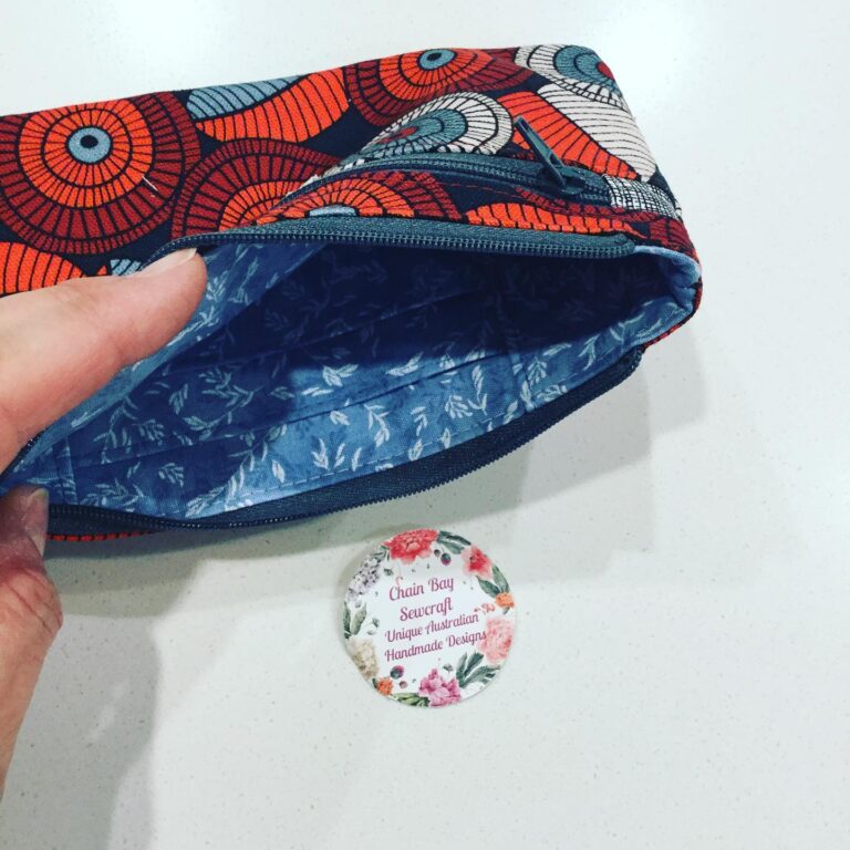 Handmade Wallet – Gum Nuts – Chain Bay Sewcraft